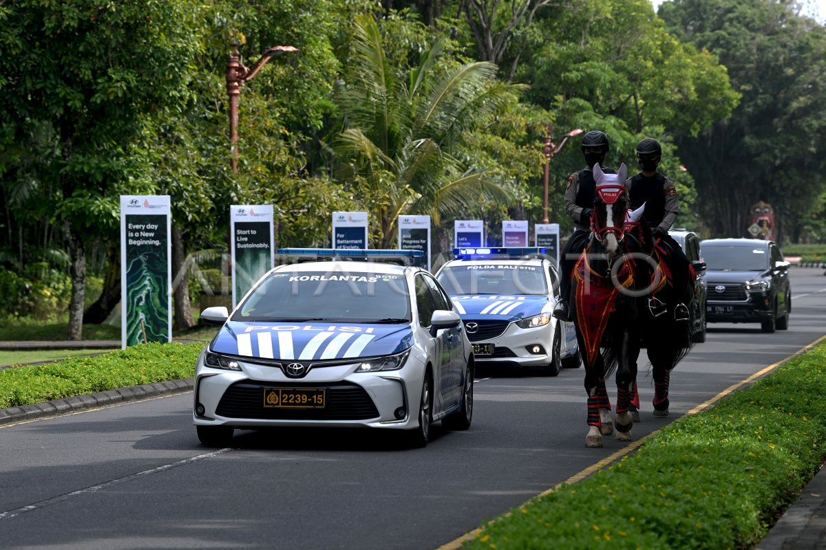 PENGAMANAN AREA PENYELENGARAAN KTT G20 | ANTARA Foto