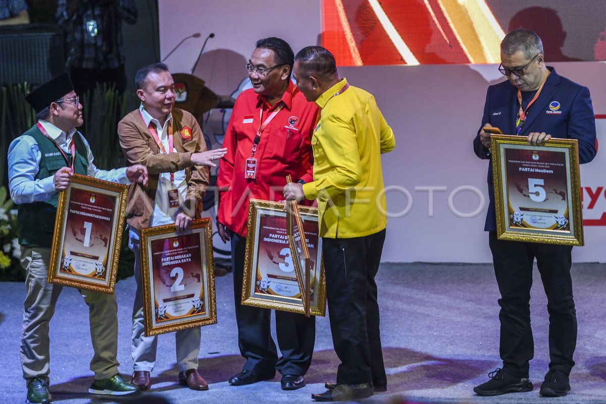 Pengundian Nomor Urut Partai Politik Peserta Pemilu 2024 Antara Foto