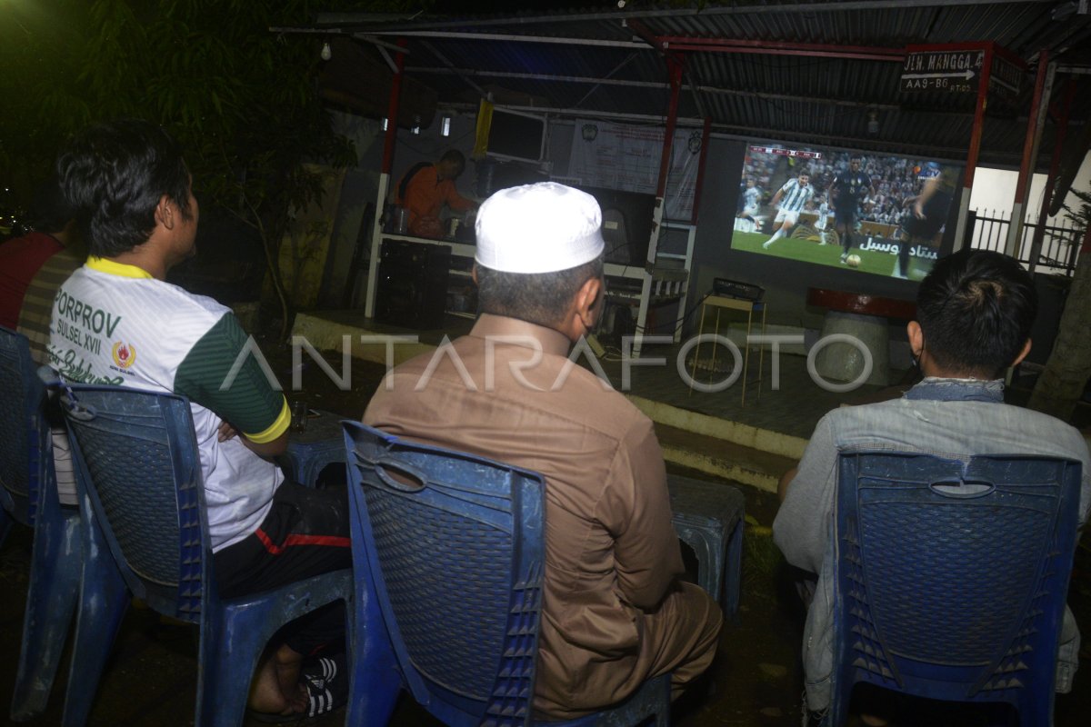 NOBAR LAGA FINAL PIALA DUNIA QATAR 2022 DI GOWA | ANTARA Foto NOBAR LAGA FINAL PIALA DUNIA QATAR 2022 DI GOWA | ANTARA Foto