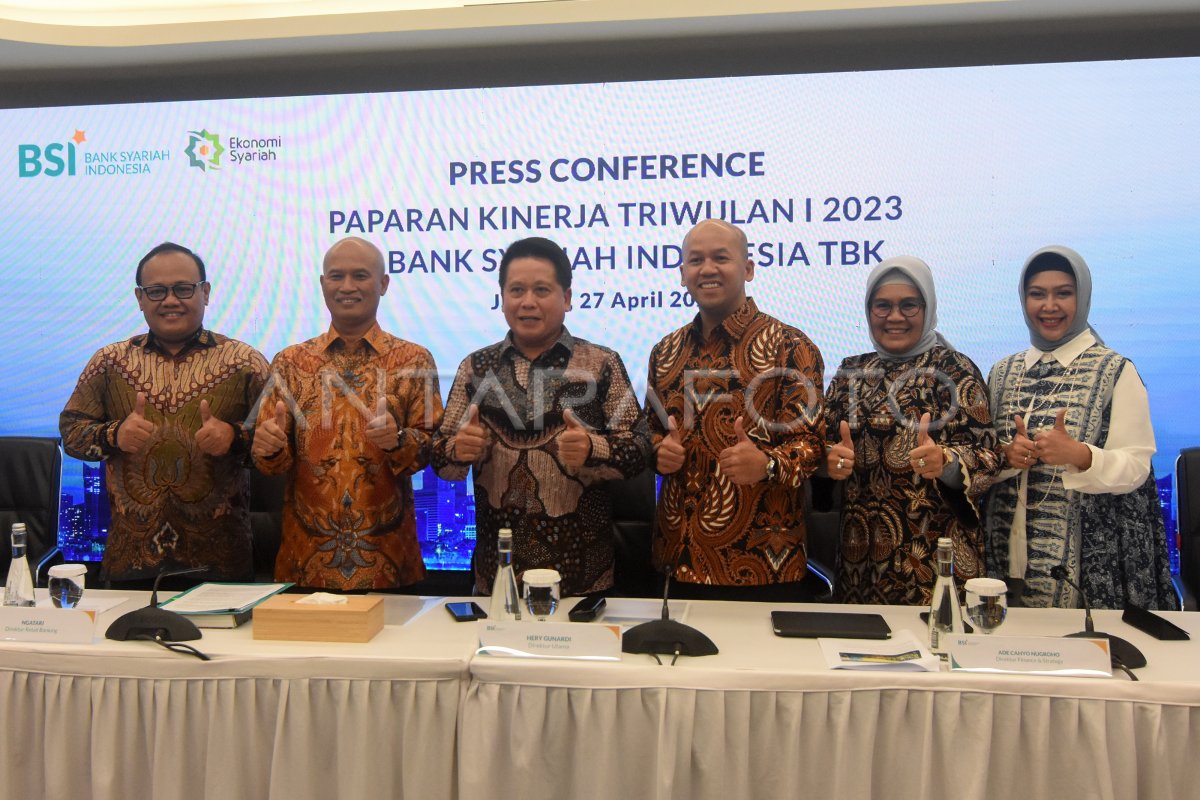 PAPARAN KINERJA TRIWULAN I/2023 BSI | ANTARA Foto