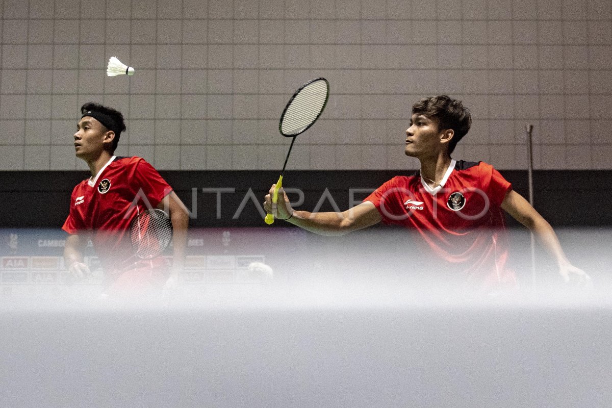 Indonesia raih emas bulu tangkis beregu putra SEA Games | ANTARA Foto