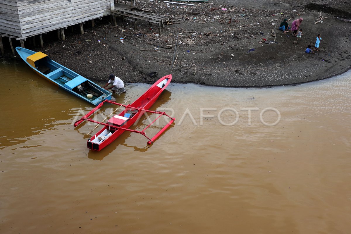 Sungai Sagea di Halmahera Tengah tercemar | ANTARA Foto Sungai Sagea di Halmahera Tengah tercemar | ANTARA Foto