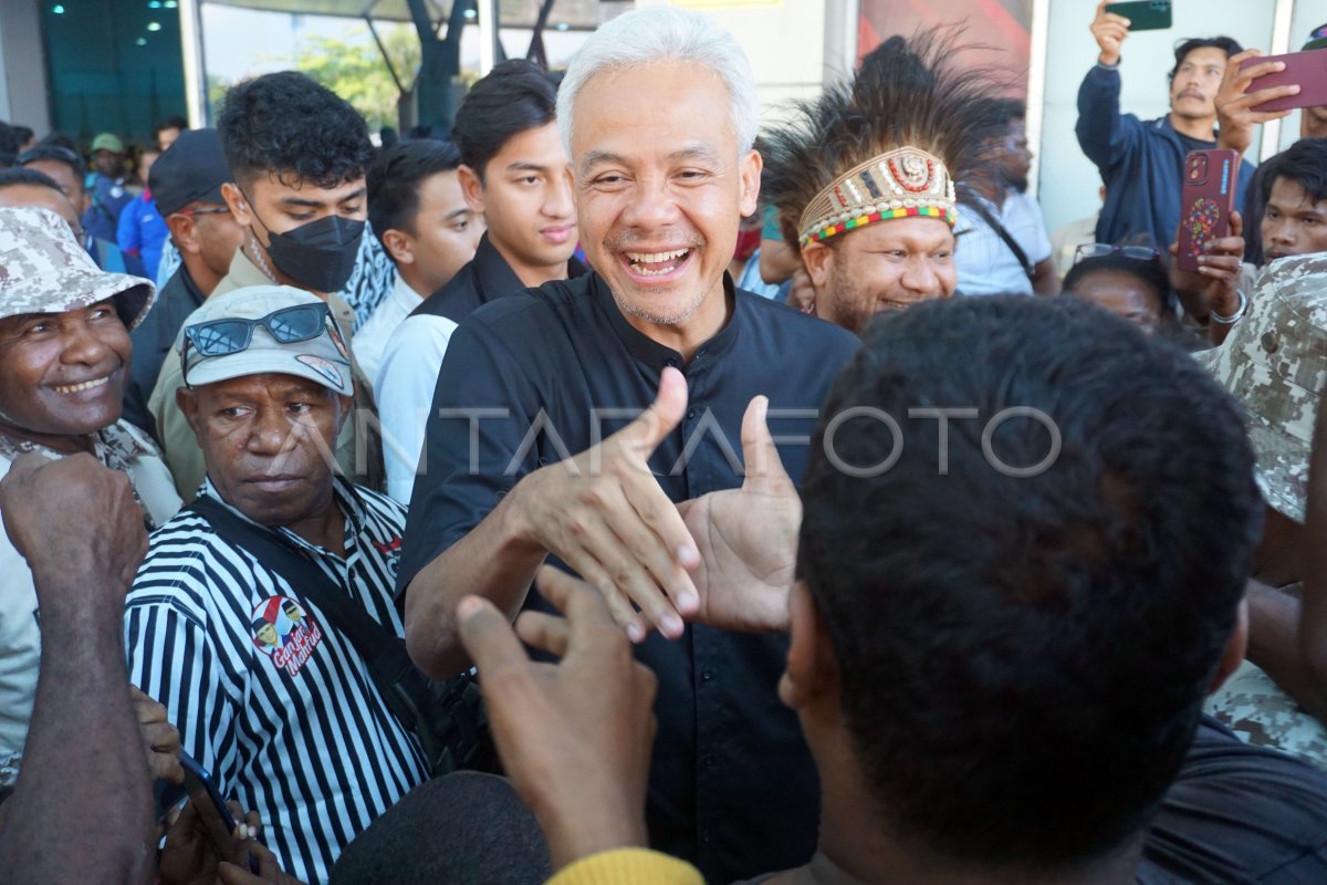 Kunjugan Capres Ganjar Pranowo Di Papua Barat Daya Antara Foto