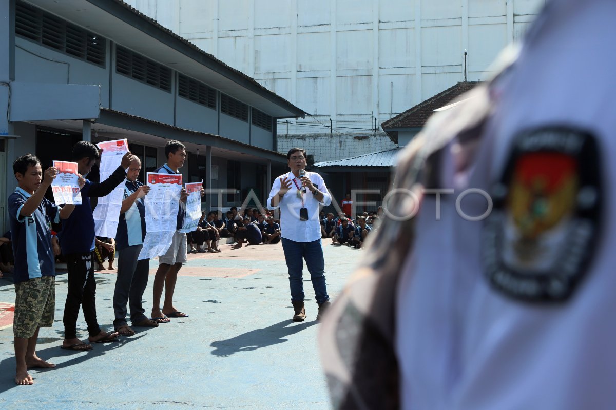 Sosialisasi Pemilu 2024 kepada warga binaan di lapas | ANTARA Foto