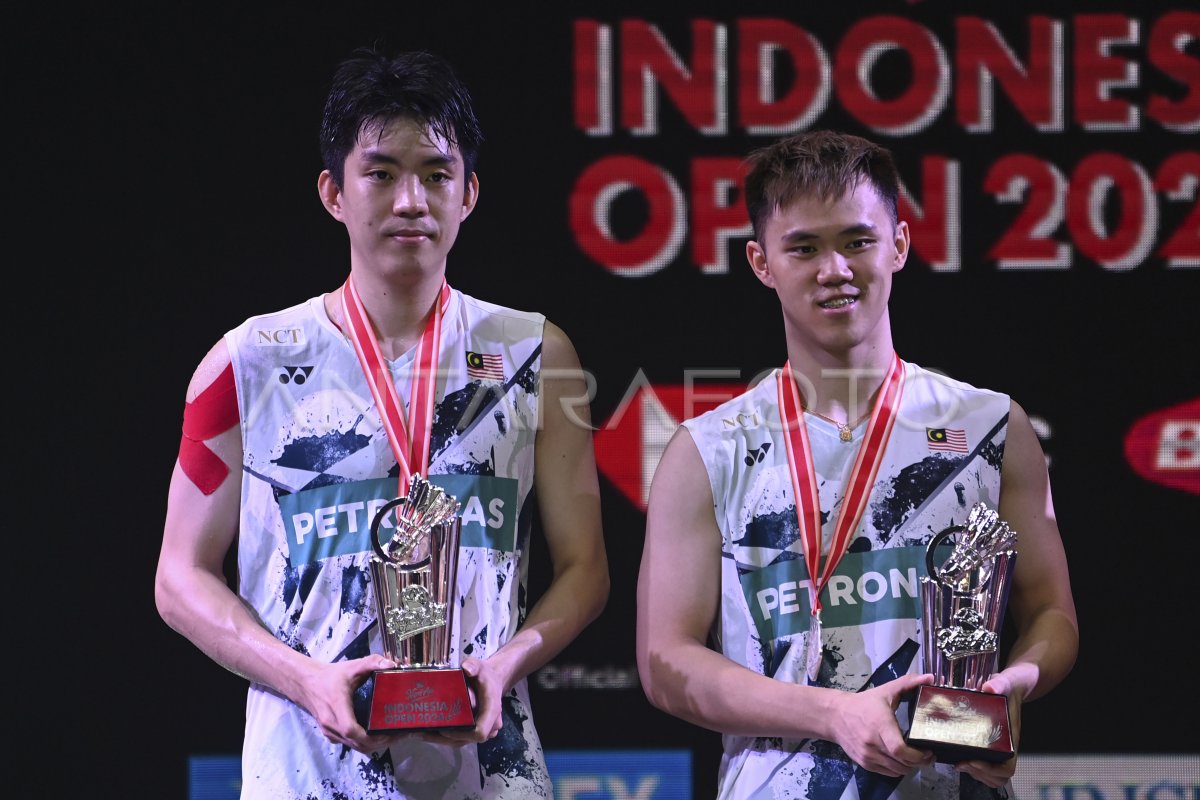 Ganda putra Malaysia runner up Indonesia Open 2024 | ANTARA Foto