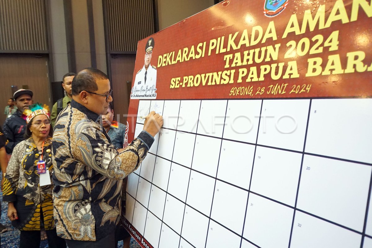 Deklarasi damai Pilkada serentak di Papua Barat Daya | ANTARA Foto Deklarasi damai Pilkada serentak di Papua Barat Daya | ANTARA Foto
