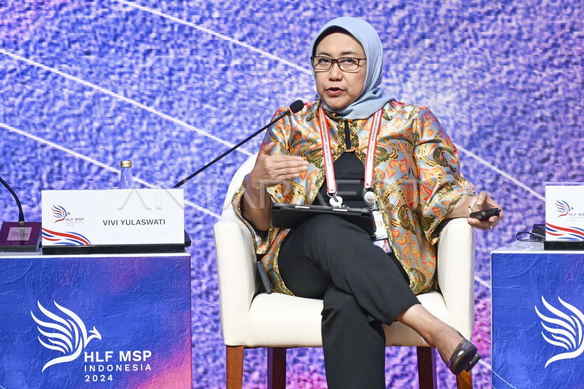 Diskusi panel tematik kedua ekonomi berkelanjutan HLF MSP 2024 | ANTARA Foto