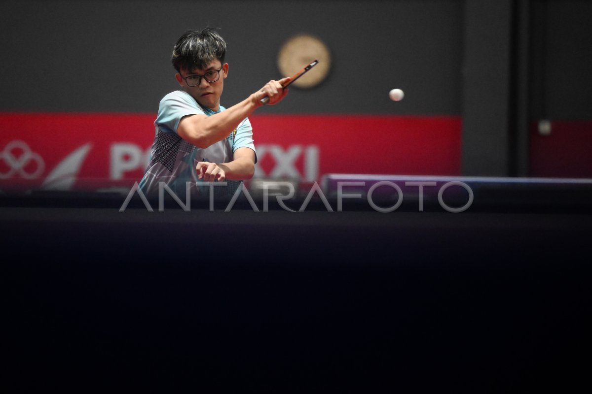 PON XXI Aceh-Sumut: Lampung raih emas tenis meja beregu putra | ANTARA Foto