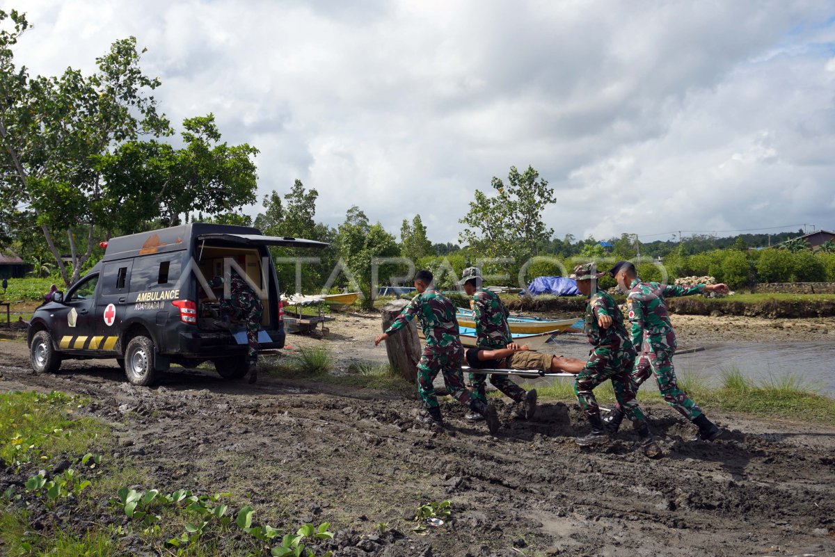 Latihan operasi penanggulangan bencana | ANTARA Foto