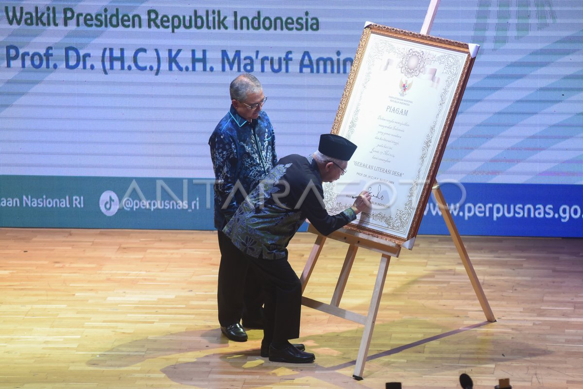 Wapres canangkan Gerakan Literasi Desa di HUT ke-44 Perpusnas | ANTARA Foto Wapres canangkan Gerakan Literasi Desa di HUT ke-44 Perpusnas | ANTARA Foto