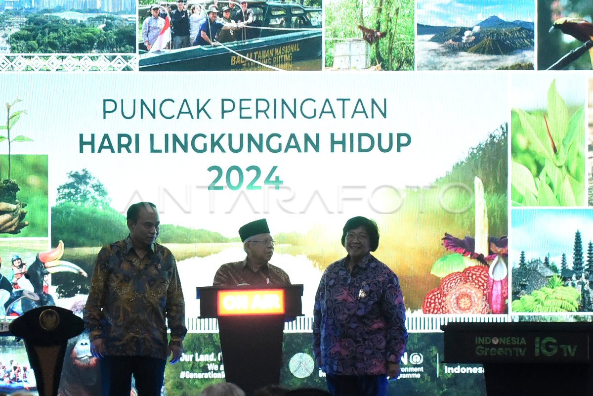 Wapres hadiri peringatan Hari Lingkungan Hidup Sedunia 2024 | ANTARA Foto Wapres hadiri peringatan Hari Lingkungan Hidup Sedunia 2024 | ANTARA Foto