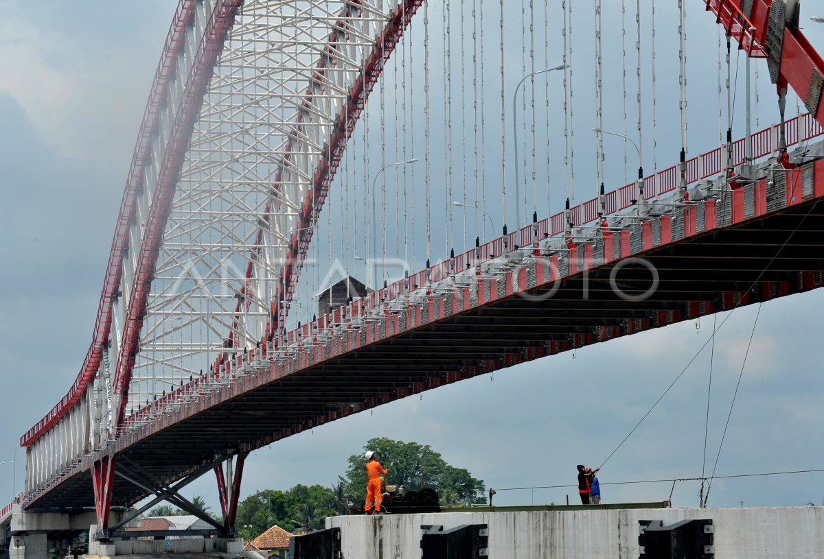 PERKEMBANGAN PEMBANGUNAN JEMBATAN MUSI VI | ANTARA Foto