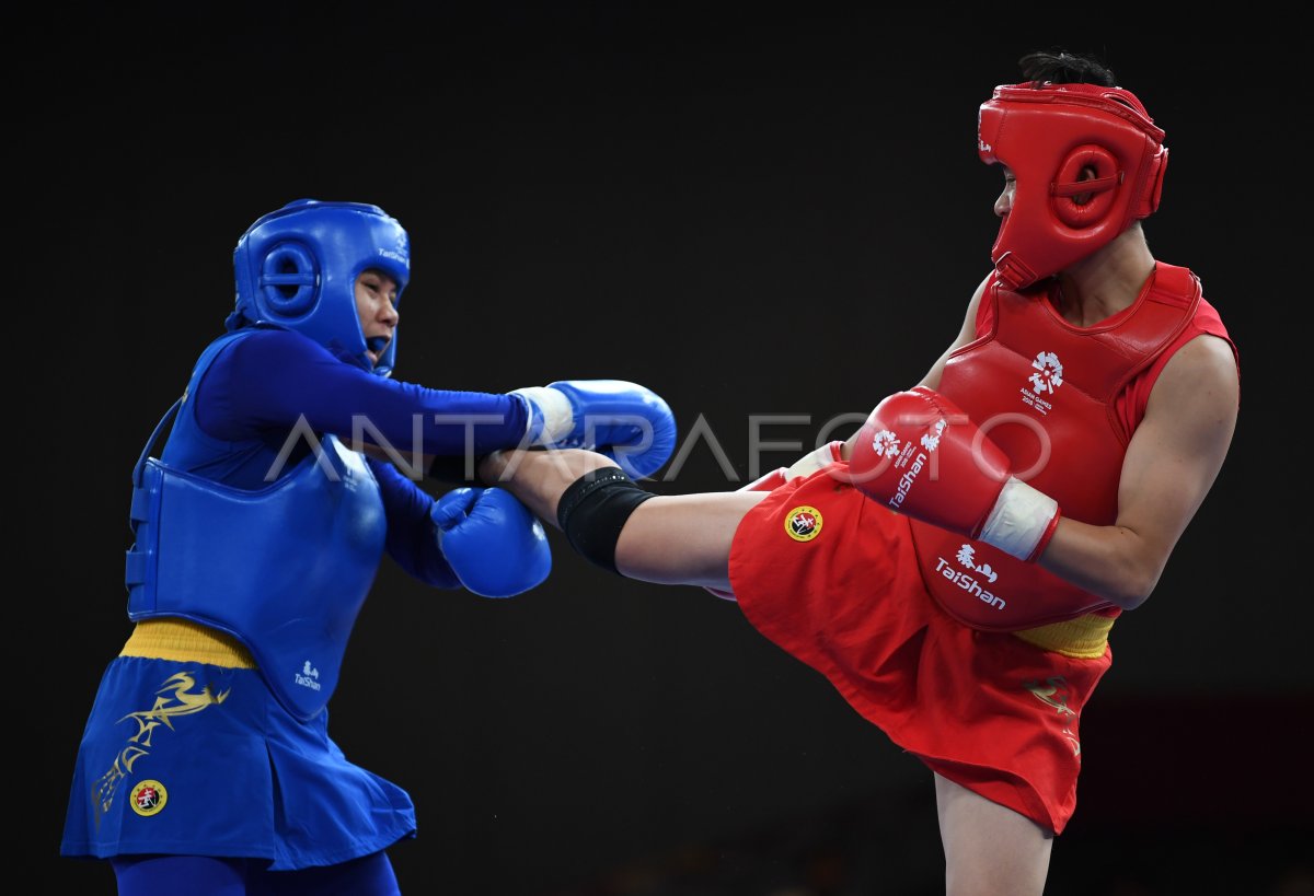 WUSHU SANDA PUTRI 60 KG INDONESIA VS CINA | ANTARA Foto
