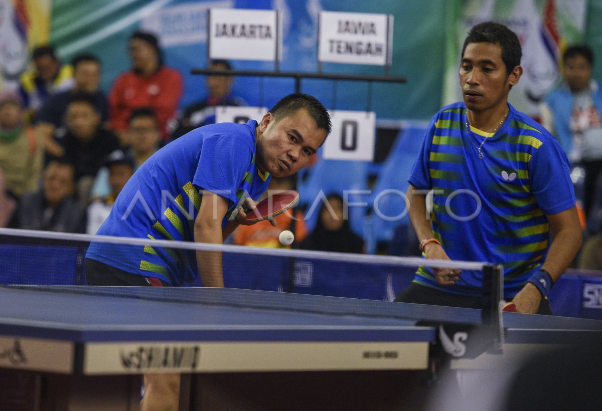 EMAS TENIS MEJA BEREGU DKI JAKARTA | ANTARA Foto