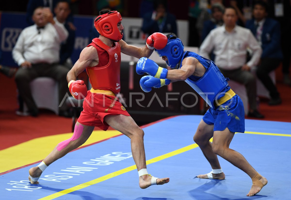 FINAL WUSHU SANDA PUTRA -65 KG IRAN VS CINA | ANTARA Foto
