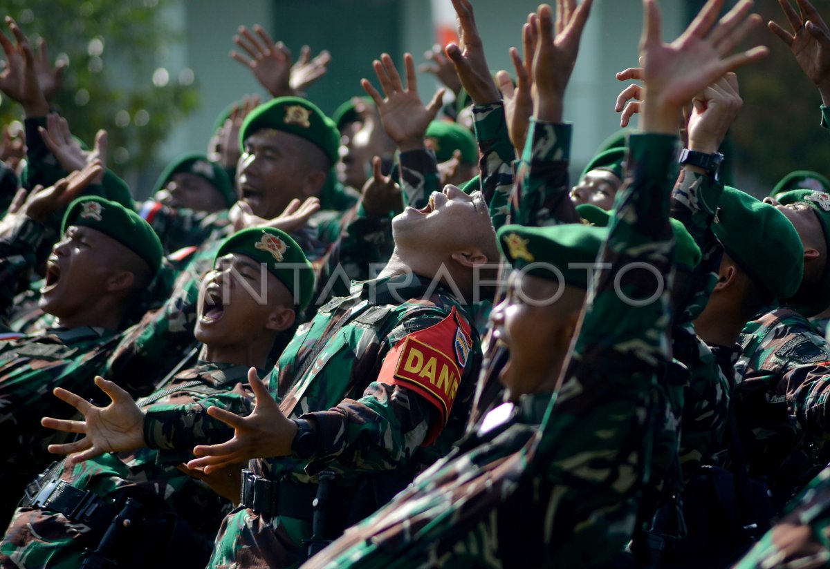 PEMBERANGKATAN SATGAS PAMTAS RI-PNG | ANTARA Foto