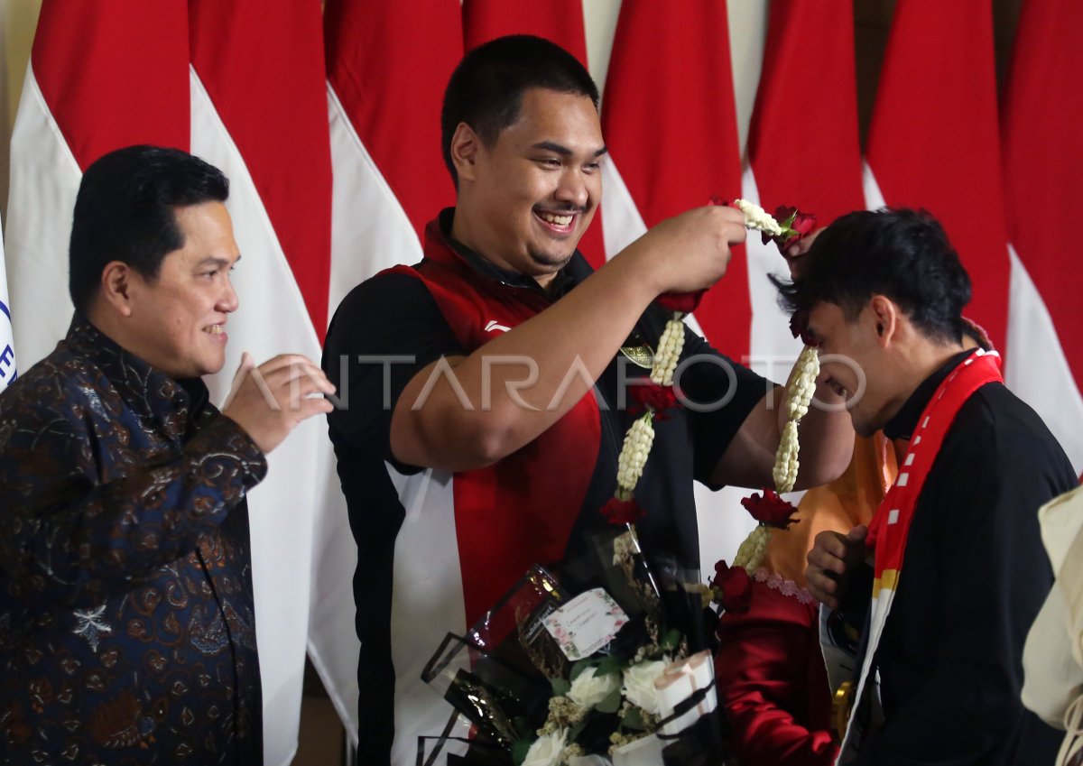 Penyambutan atlet peraih medali emas Olimpiade | ANTARA Foto