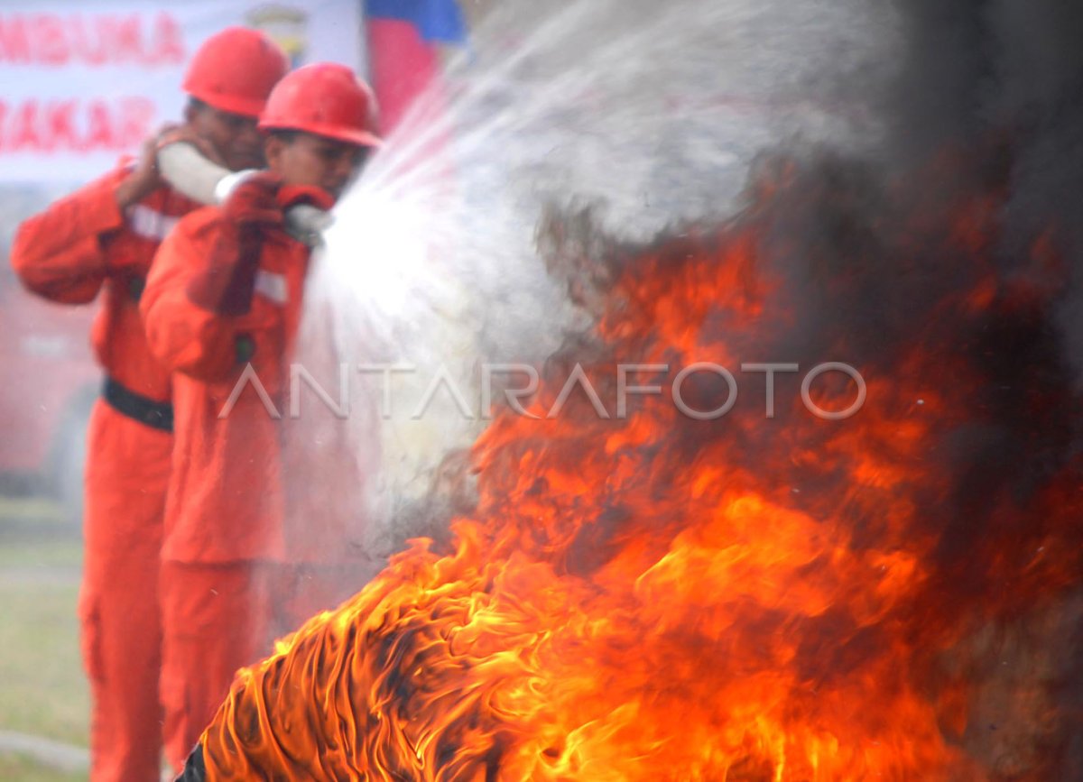SIMULASI PEMADAMAN KEBAKARAN HUTAN | ANTARA Foto
