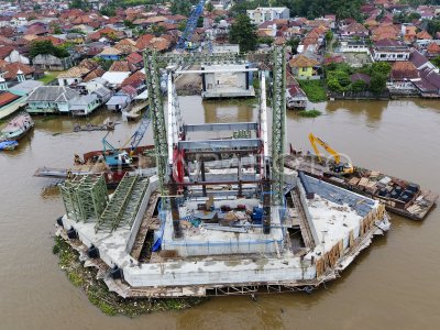 PEMBANGUNAN JEMBATAN MUSI VI | ANTARA Foto