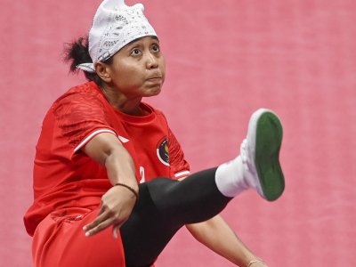 Sepak takraw quadrant putri Indonesia raih medali perak | ANTARA Foto