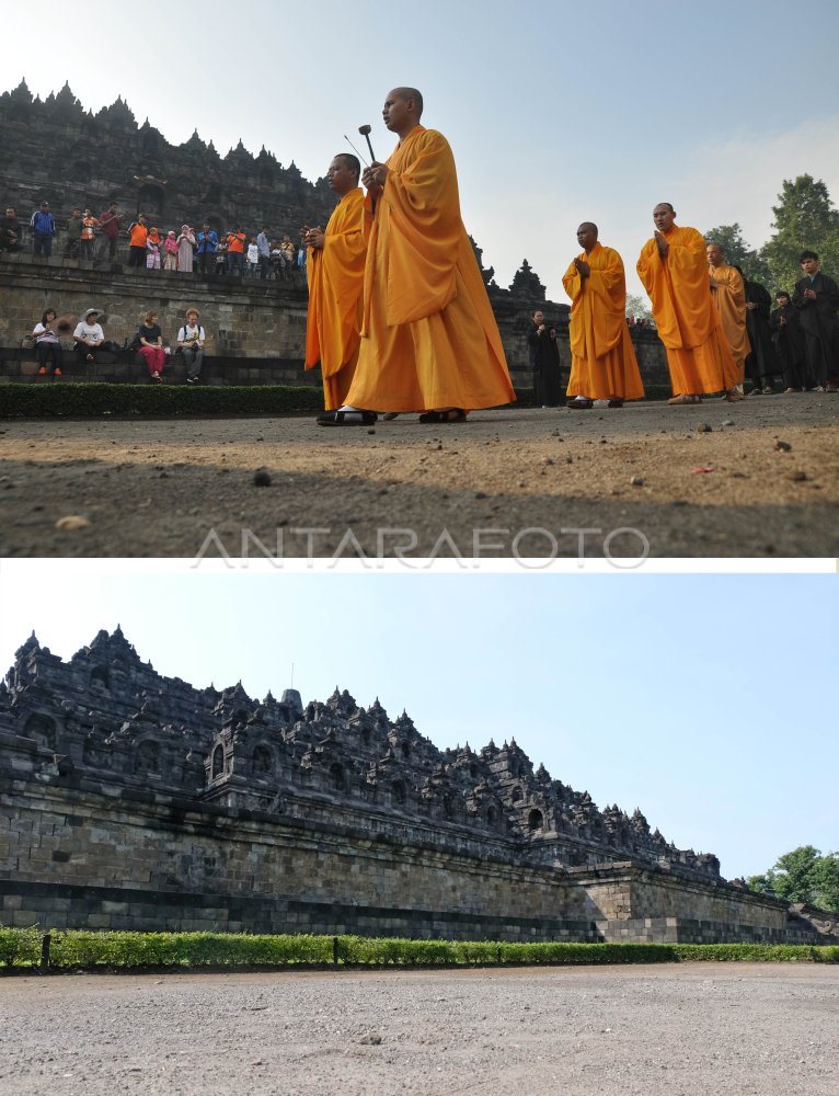PERAYAAN WAISAK DI BOROBUDUR DITIADAKAN | ANTARA Foto