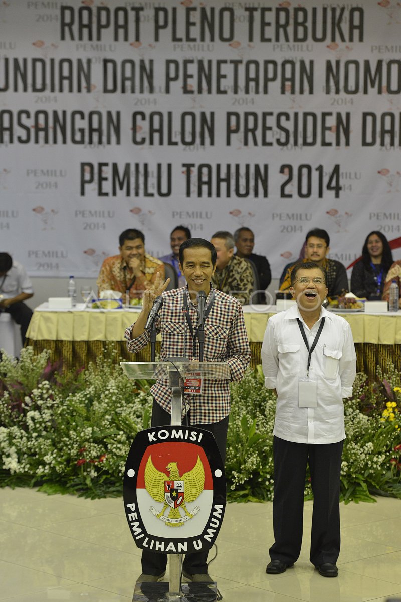 Nomor Urut Pasangan Capres Dan Cawapres Antara Foto