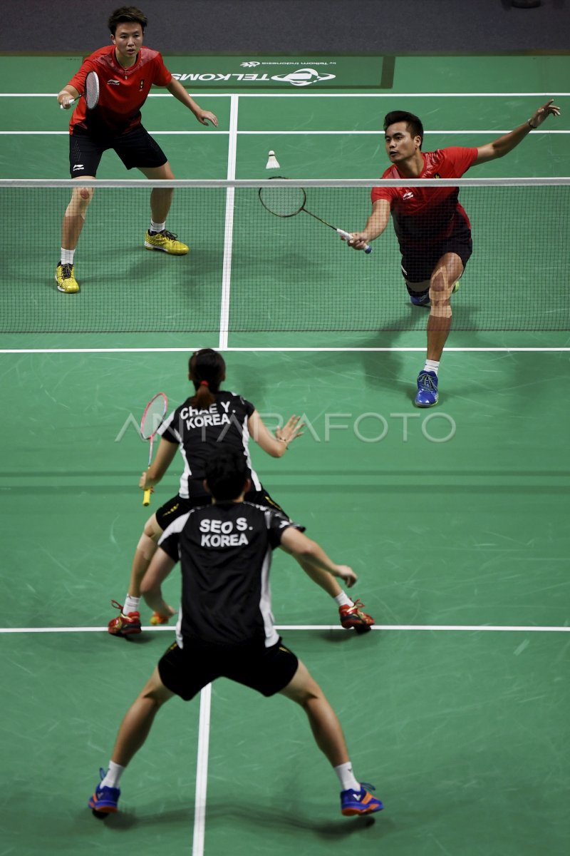 BULU TANGKIS INDONESIA VS KOREA SELATAN | ANTARA Foto