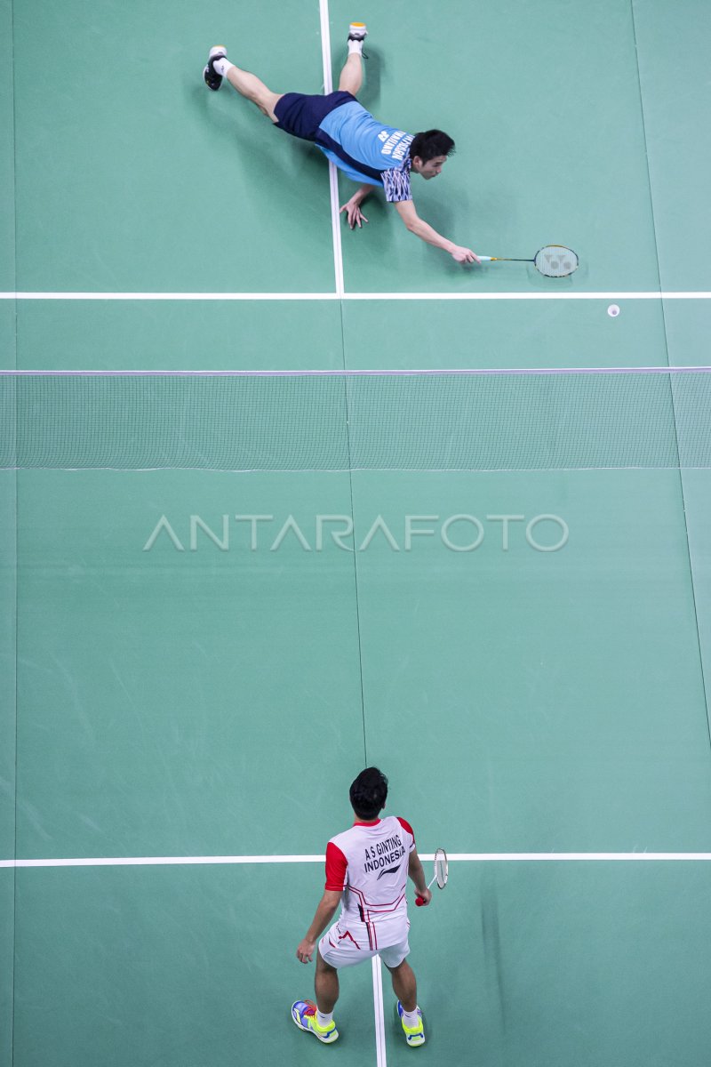 ANTHONY SINISUKA GINTING KALAH | ANTARA Foto