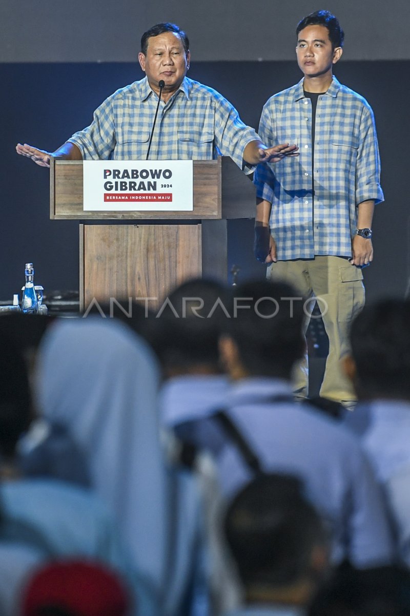 Prabowo-Gibran gelar pidato kemenangan | ANTARA Foto