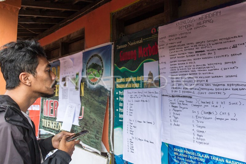 Pencarian Pendaki Hilang Gunung Merbabu Antara Foto