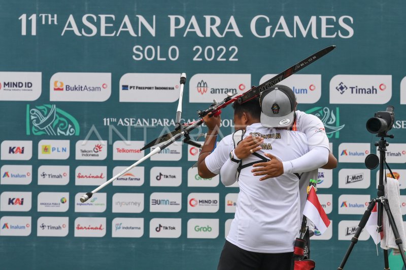 MEDALI EMAS PANAHAN INDIVIDU RECURVE PRIA APG 2022 | ANTARA Foto